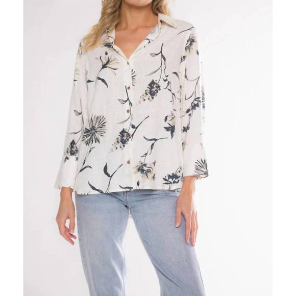 Matty M | Tops | New Matty M Christie Button Up Blouse In White | Poshmark